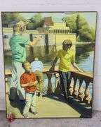 Edith Neff Oil on Canvas Genre Painting, Some Stains - Dixon's Auction ...