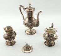 3 Piece Stieff Sterling Silver Tea Set 37.1 ozt - Dixon's Auction at ...