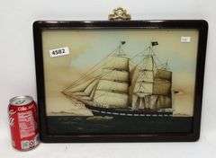 Reverse Painted Ship Portrait - Dixon's Auction at Crumpton