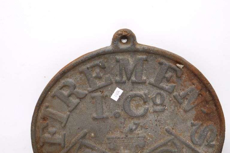 Antique Cast Iron Fire Mark - Dixon's Auction at Crumpton