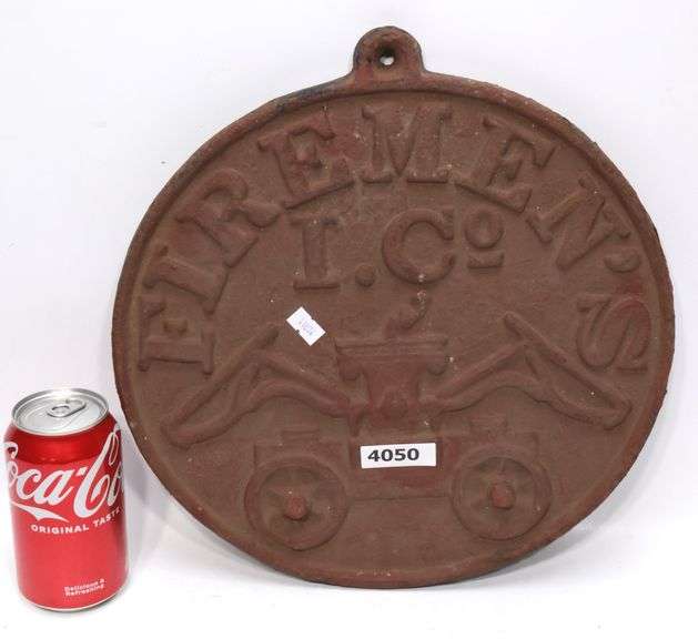 Antique Cast Iron Fire Mark - Dixon's Auction at Crumpton