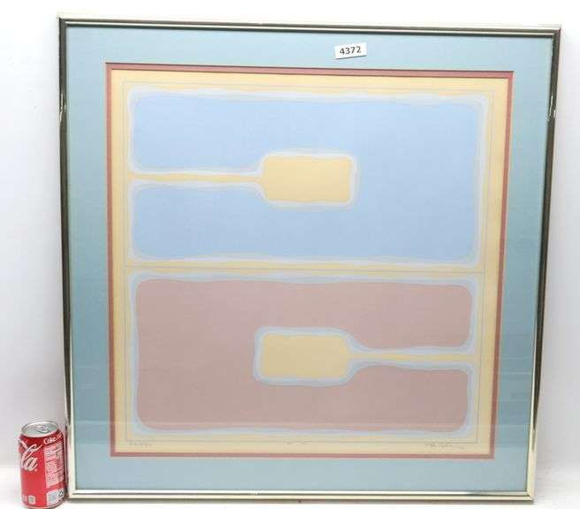 Modernist Artist Signed Print - Dixon's Auction at Crumpton