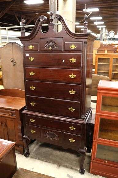 Colonial Revival Mahogany Highboy - Dixon's Auction at Crumpton