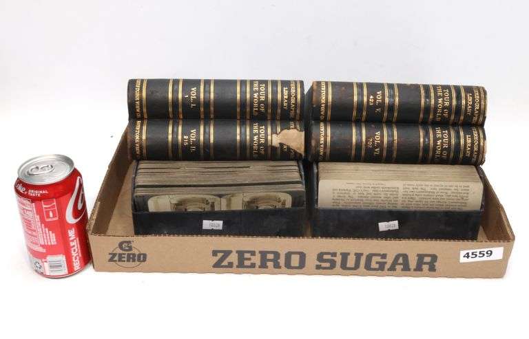 (2) Antique Book Form Boxes Full of Stereoview Cards - Dixon's Auction ...