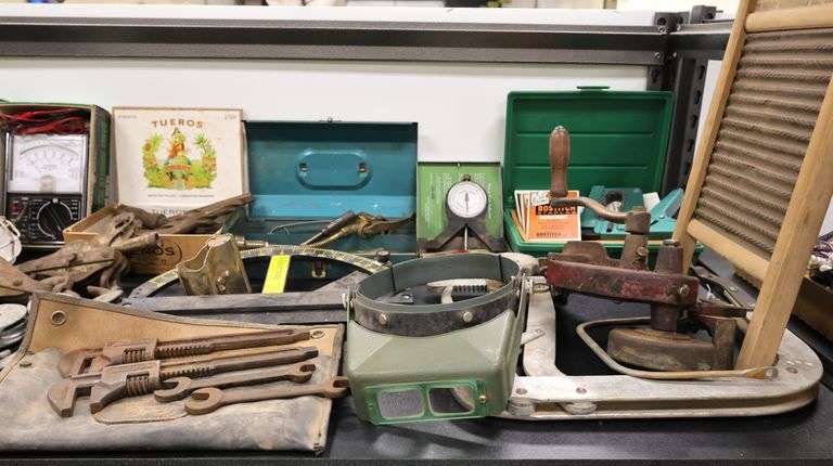 Lot of Vintage Hand Tools, Meters, Washboard Etc. - Dixon's Auction at ...