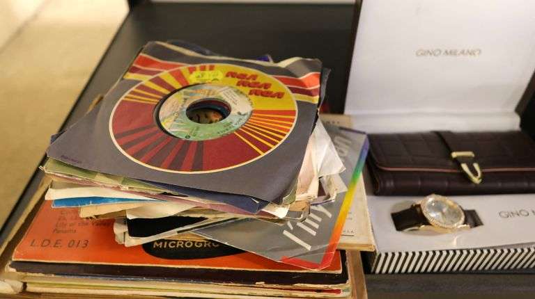 Lot of Vintage 45 Records, Salt Cellars, Ladies Purses, Gino Milano ...