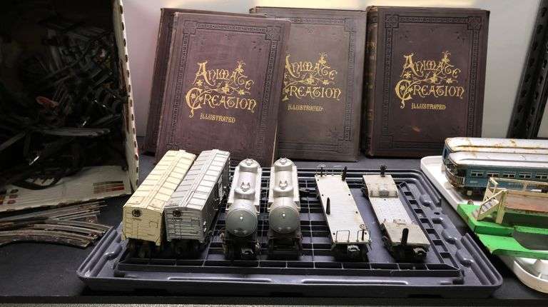 Lot Antique Animaze Creation Books, Old Model Railroad Train Cars ...