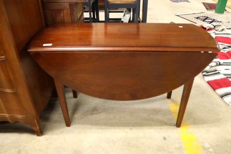 Modern Cherry Drop Leaf Table - Dixon's Auction at Crumpton