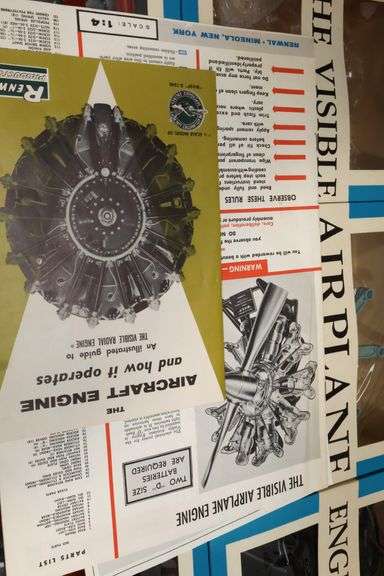 Vintage Renewal the Visible Airplane Engine Model Kit with Box - Dixon ...