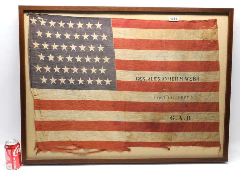 Gen Alexander Webb Gar Post Flag - Dixon's Auction at Crumpton