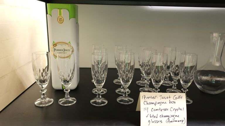 Lot of Perrier - Jouet Gift Champagne Box, Comtesse Crystal Fluted ...