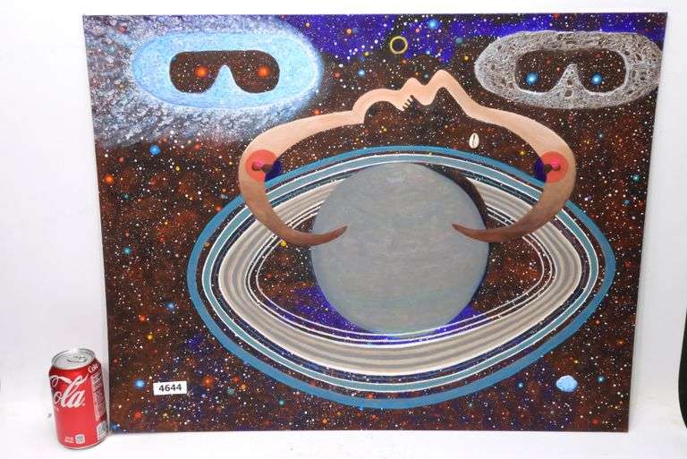 Terry L Trapp Outsider Mixed Media Painting - Dixon's Auction at Crumpton