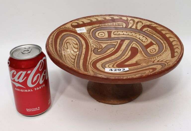 Pre Columbian Style Pottery Compote - Dixon's Auction at Crumpton