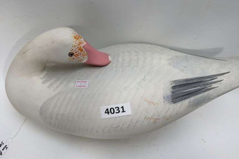Jim Pierce Snow Goose Decoy - Dixon's Auction at Crumpton