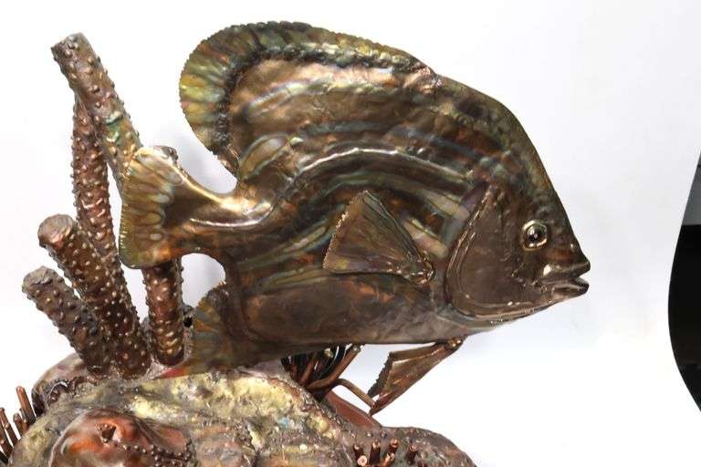 Roy R. Butler Metal Tropical Fish Sculpture - Dixon's Auction at Crumpton