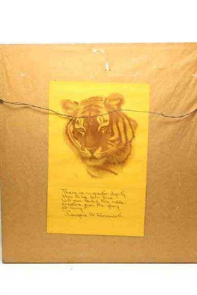 Imogene Farnsworth Artist Signed Bengal Tiger Print - Dixon's Auction ...