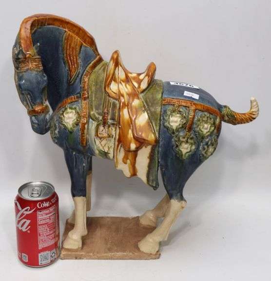 Asian Sancai Glazed Pottery Tang Horse - Dixon's Auction at Crumpton