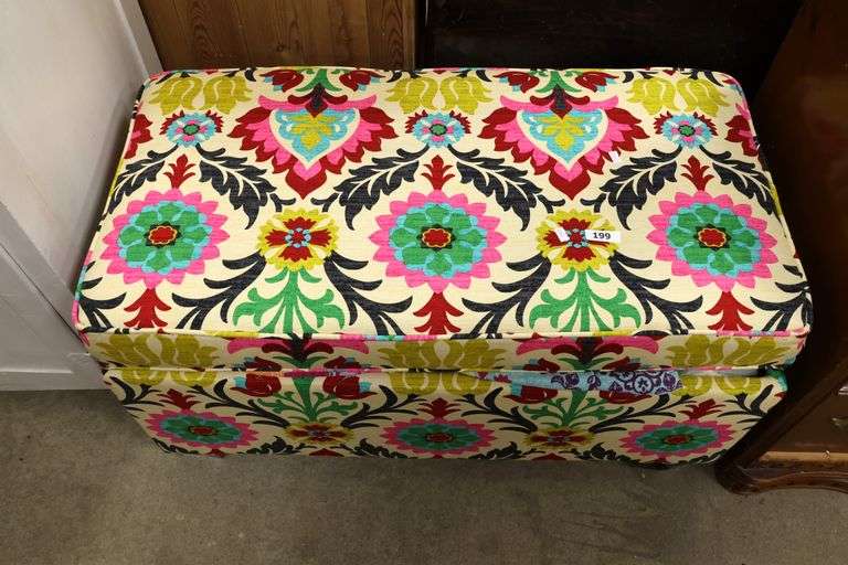 Modern Boho Storage Ottoman - Dixon's Auction at Crumpton