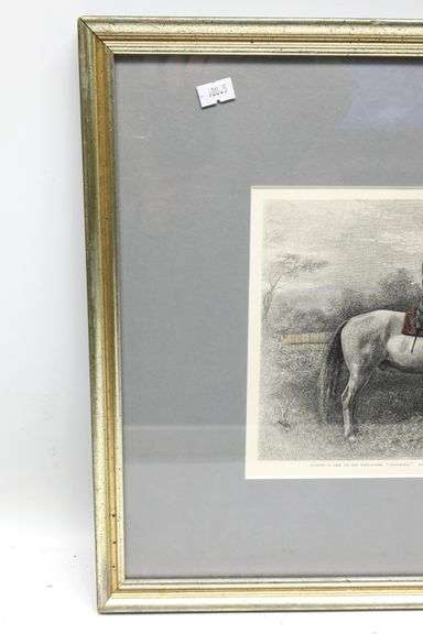 Vintage Engraving of Robert E. Lee - Dixon's Auction at Crumpton