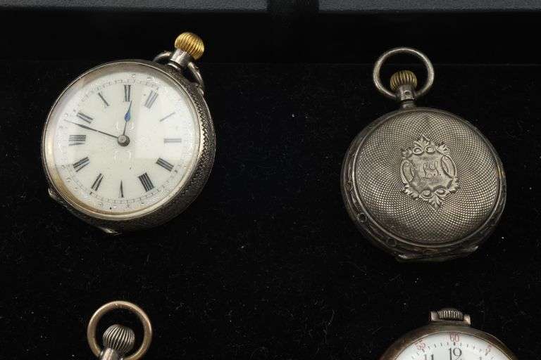 Tray Lot of (6) Pocket Watches - Dixon's Auction at Crumpton