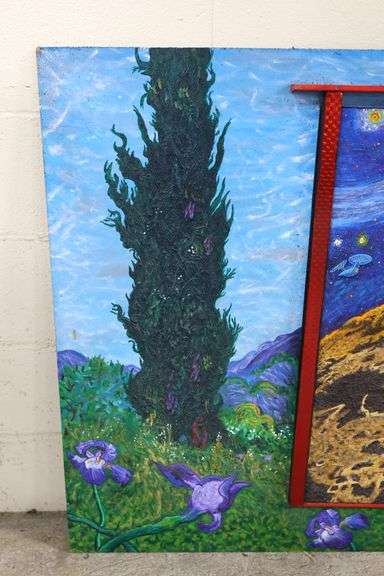 Terry L Trapp Outsider Mixed Media Painting - Dixon's Auction at Crumpton