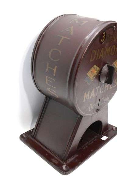 Antique Diamond Matches Coin Op Vending Machine - Dixon's Auction at ...