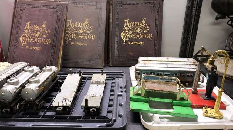 Lot Antique Animaze Creation Books, Old Model Railroad Train Cars ...