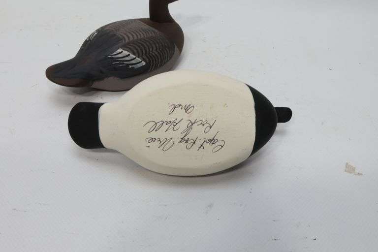 Pair Roger Urie Miniature Canvasback Duck Decoys - Dixon's Auction at ...
