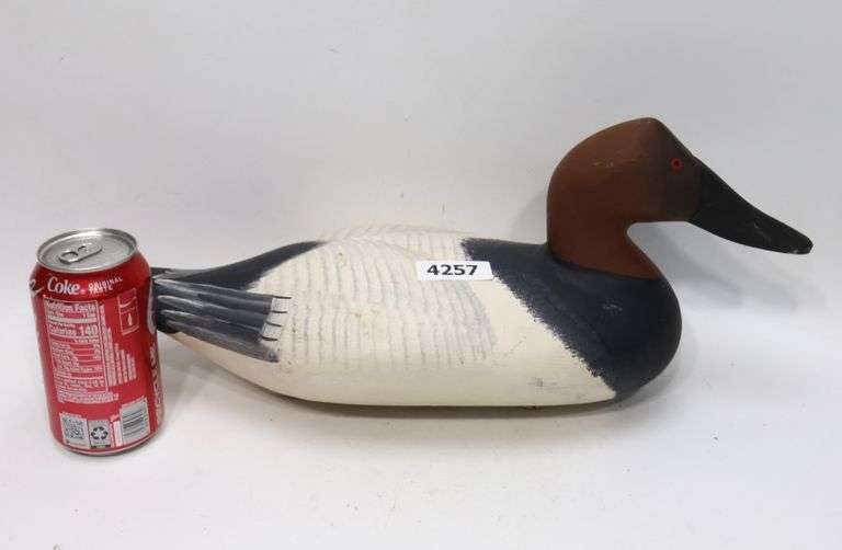 Clarence Bauer Canvasback Duck Decoy - Dixon's Auction at Crumpton
