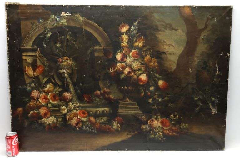 Antique Old Masters Style Oil on Canvas Still Life Painting - Dixon's ...