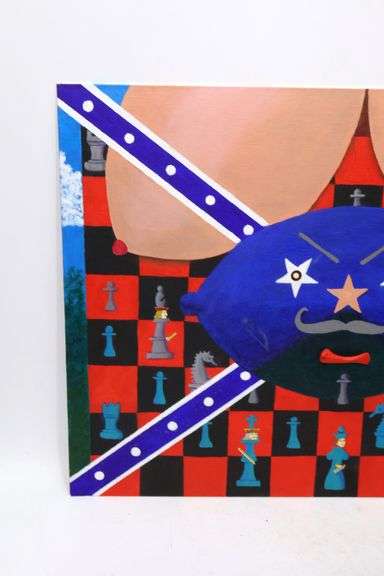 Terry L Trapp Outsider Mixed Media Painting - Dixon's Auction at Crumpton