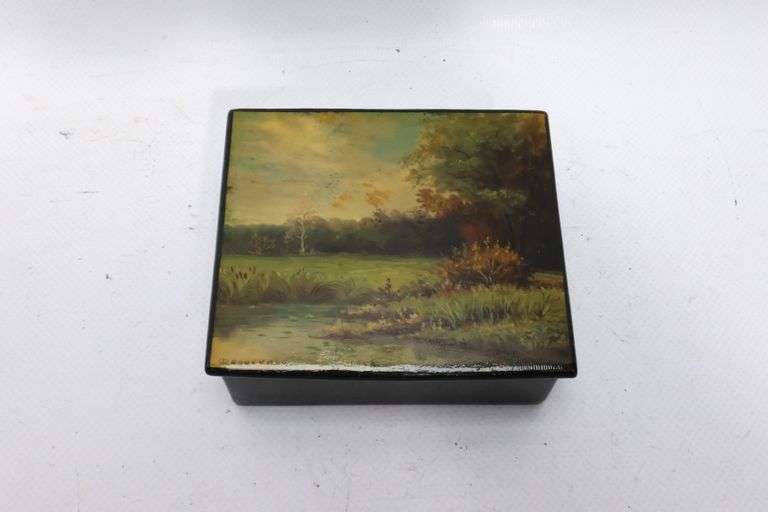 Vintage Russian Lacquer Box, Signed - Dixon's Auction at Crumpton