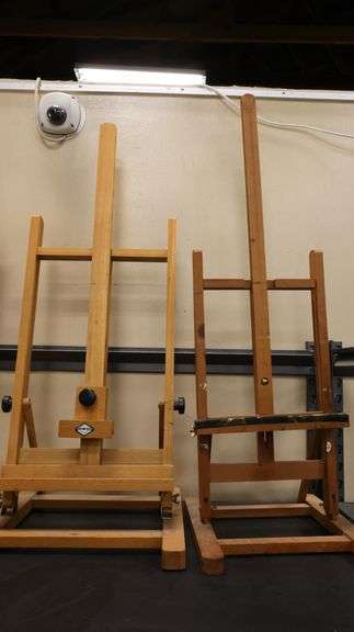 (4) Adjustable Wooden Artist Easels - Dixon's Auction at Crumpton