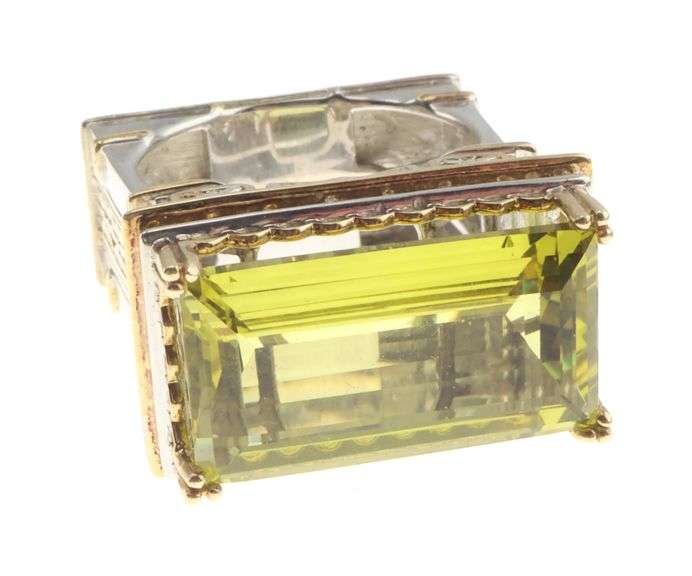 Sterling Silver Tourmaline Paris Arch Style Ring - Dixon's Auction at ...