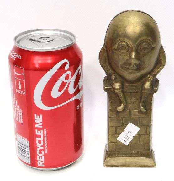 Antique Humpty Dumpty Cast Brass Still Bank - Dixon's Auction at Crumpton