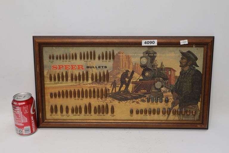 Vintage Speer Bullets Advertising Bullet Board Sign - Dixon's Auction ...