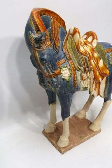 Asian Sancai Glazed Pottery Tang Horse - Dixon's Auction at Crumpton