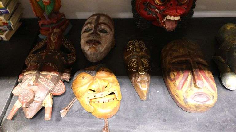 Lot of Wood Carved Ethnographic Tribal Masks - Dixon's Auction at Crumpton