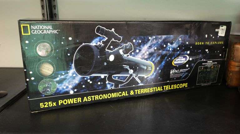 National Geographic Telescope, Leaf Decorated Suitcase Style Boxes ...