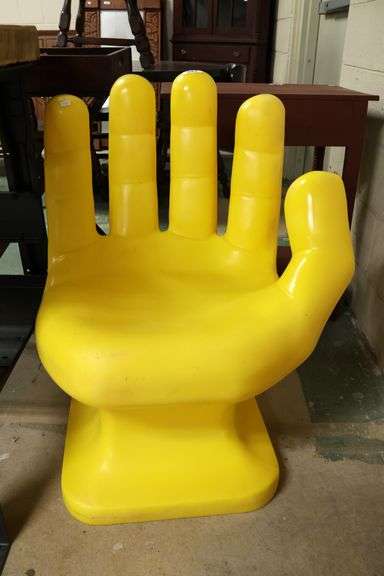 MCM Style Molded Plastic Hand Chair - Dixon's Auction at Crumpton