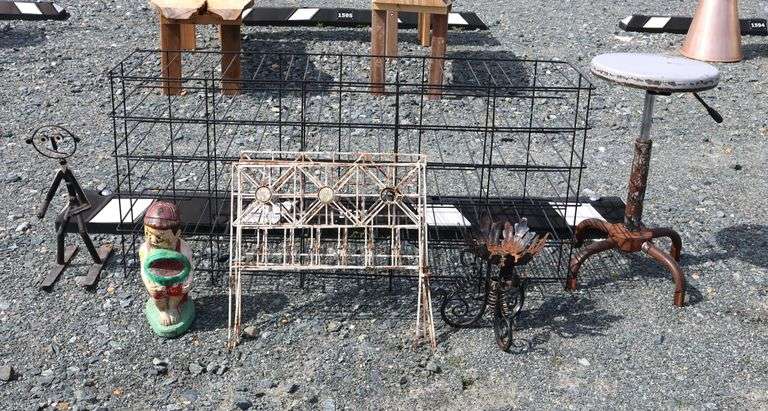 *NO STORAGE* Industrial Stool, Wire Racks, Outdoor Decor, Etc. - Dixon ...