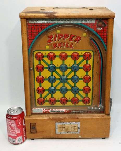 Vintage Zipper Skill Coin Op Trade Simulator - Dixon's Auction at Crumpton