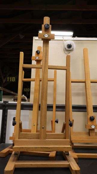 (4) Adjustable Wooden Artist Easels - Dixon's Auction at Crumpton
