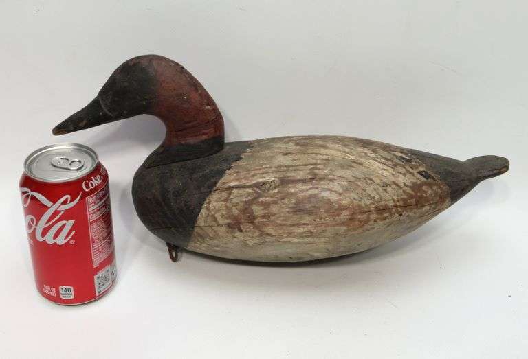 Early Upper Bay Canvasback Duck Decoy - Dixon's Auction at Crumpton