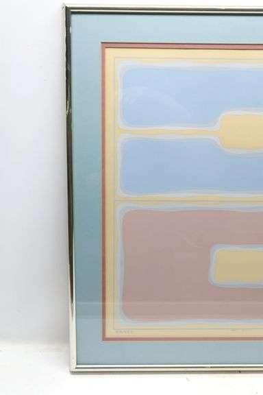 Modernist Artist Signed Print - Dixon's Auction at Crumpton