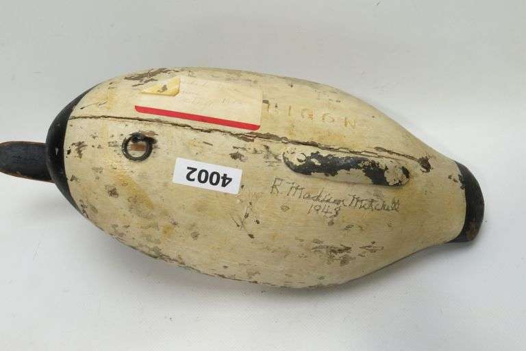 R. Madison Mitchell Havre De Grace MD 1948 Canvasback Duck Decoy ...