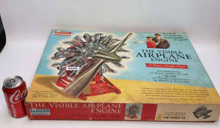 Vintage Renewal the Visible Airplane Engine Model Kit with Box - Dixon ...