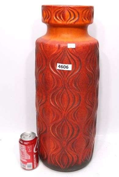 MCM Italian Raymor Volcanic Art Pottery Vase - Dixon's Auction at Crumpton