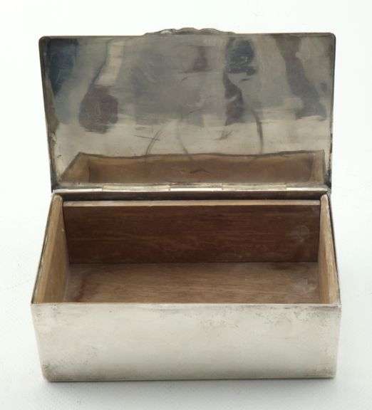 Peru Sterling Silver Box with Wooden Insert 15.8 ozt Total Weight ...