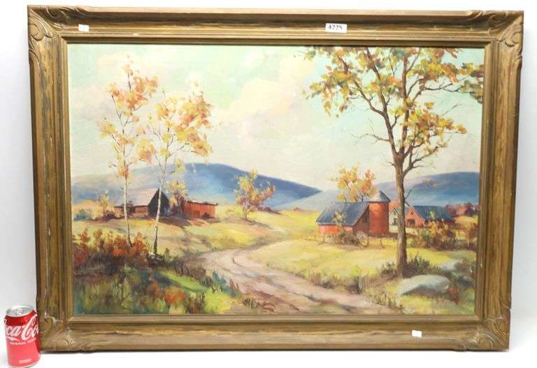 Vintage Impressionist Landscape Painting Signed C. Sutterlin - Dixon's ...